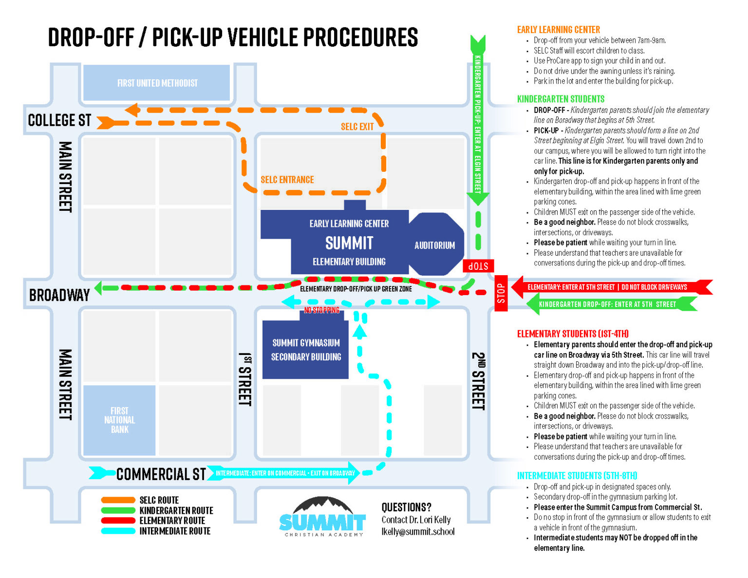 Rose Campus Pick Up Plans – Summit Christian Academy